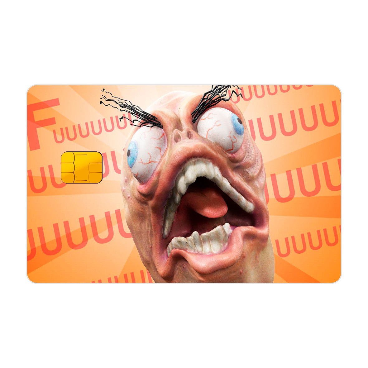 Adesivo Para Cartão - Meme Fuuu